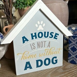 Accents | New Farmhouse Dog House Home Rustic Wood Pet Sign | Poshmark